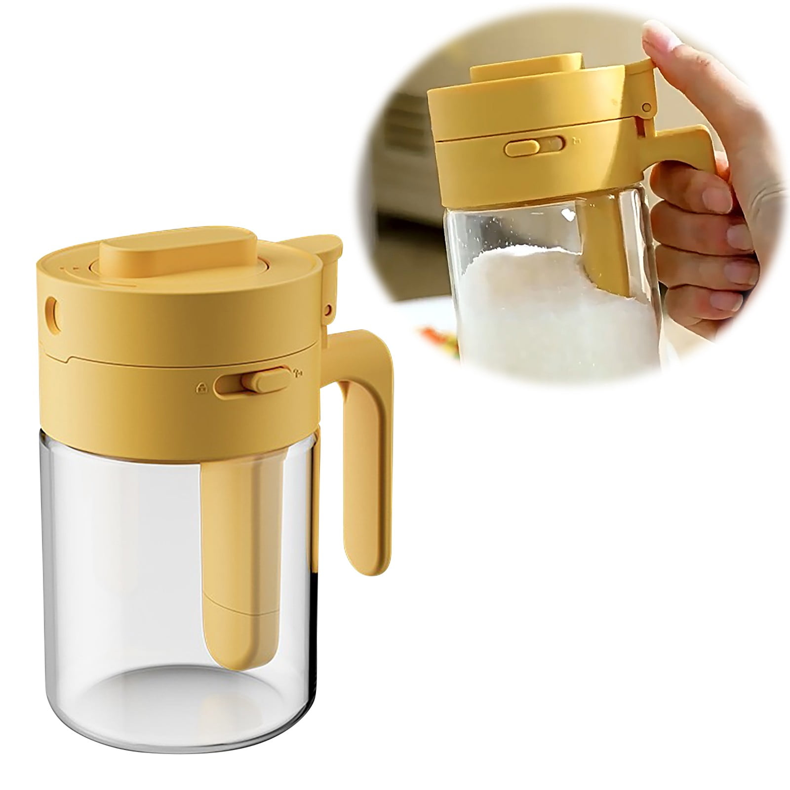 ABS Transparent Glass Jar With Lid And Spoon Flexible Storage ...