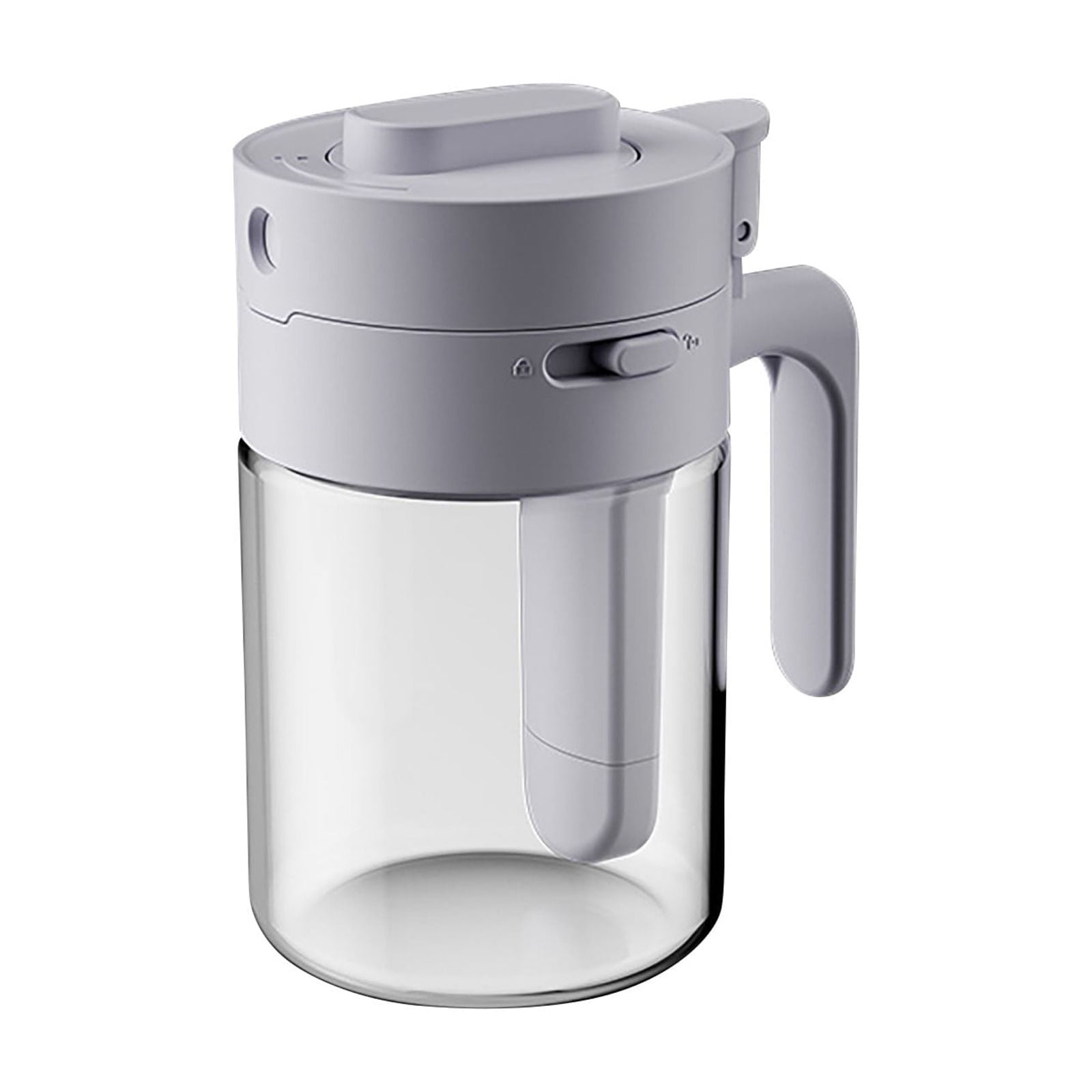 ABS Transparent Glass Jar with Lid and Spoon for Kitchen Airtight and ...