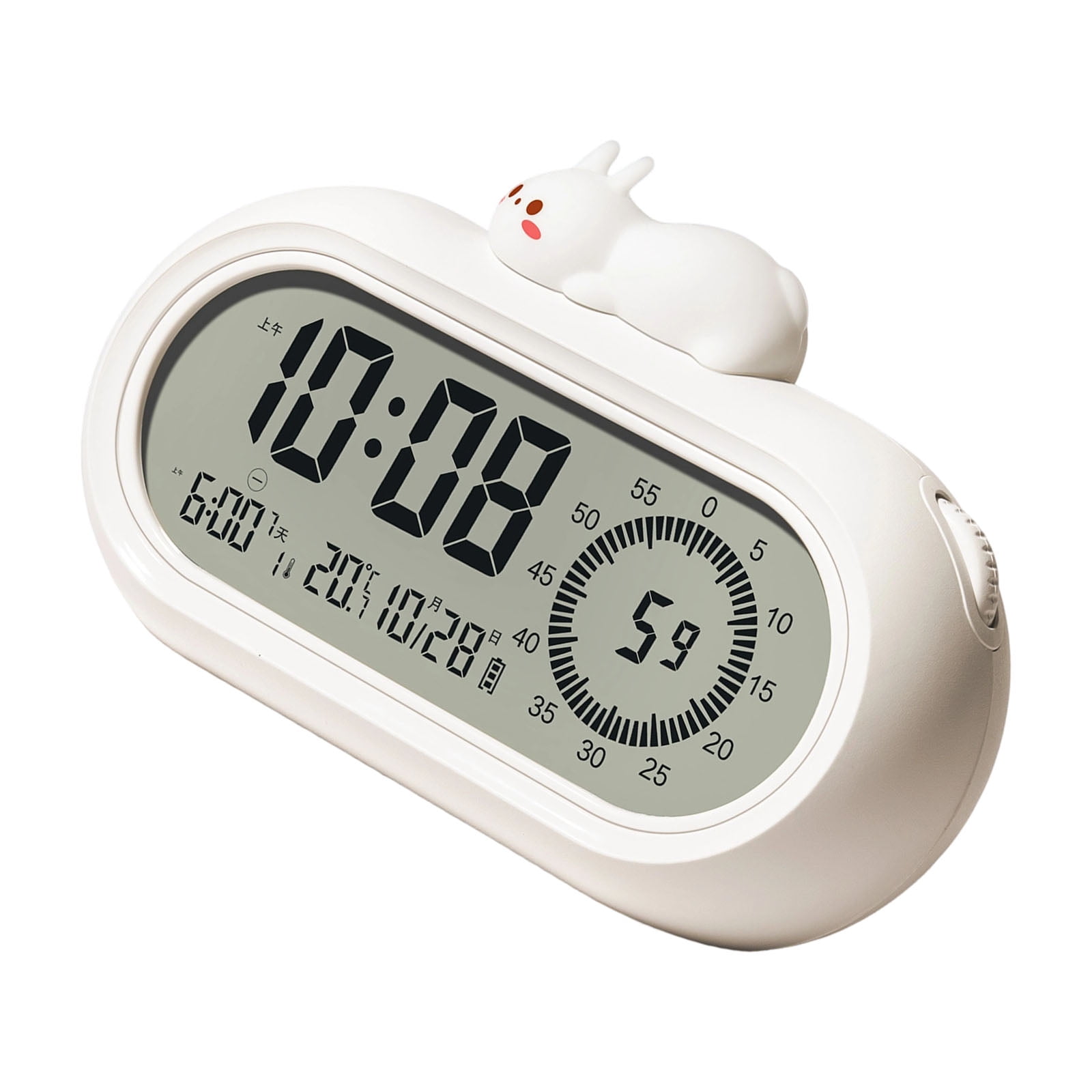ABS Visual Timer Accurate Timekeeping Digital Alarm Clock with ...