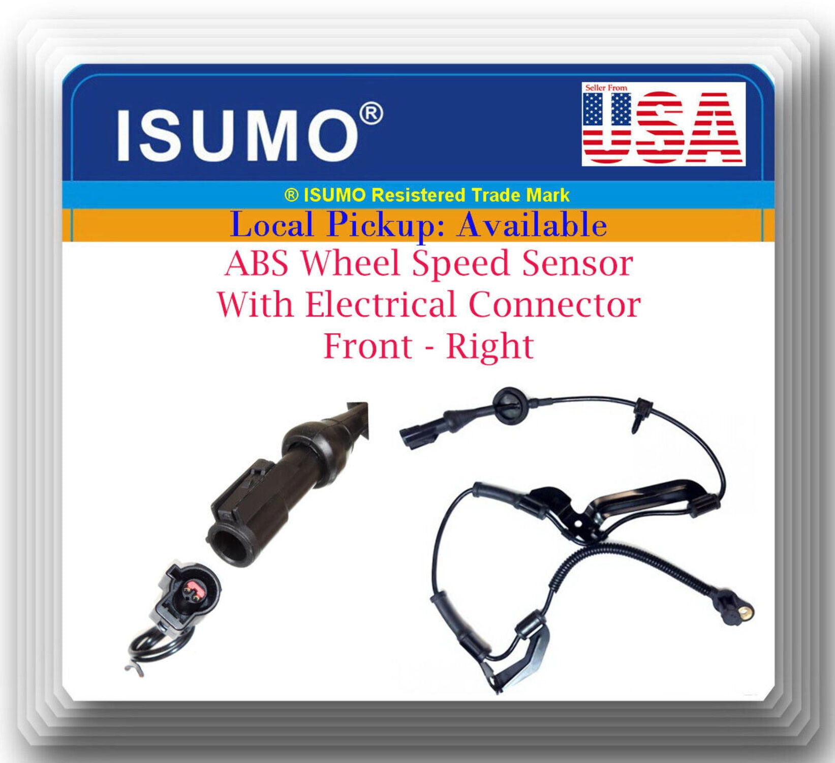 ABS Wheel Speed Sensor W/Connector Front Right Fits: Escape Tribute ...