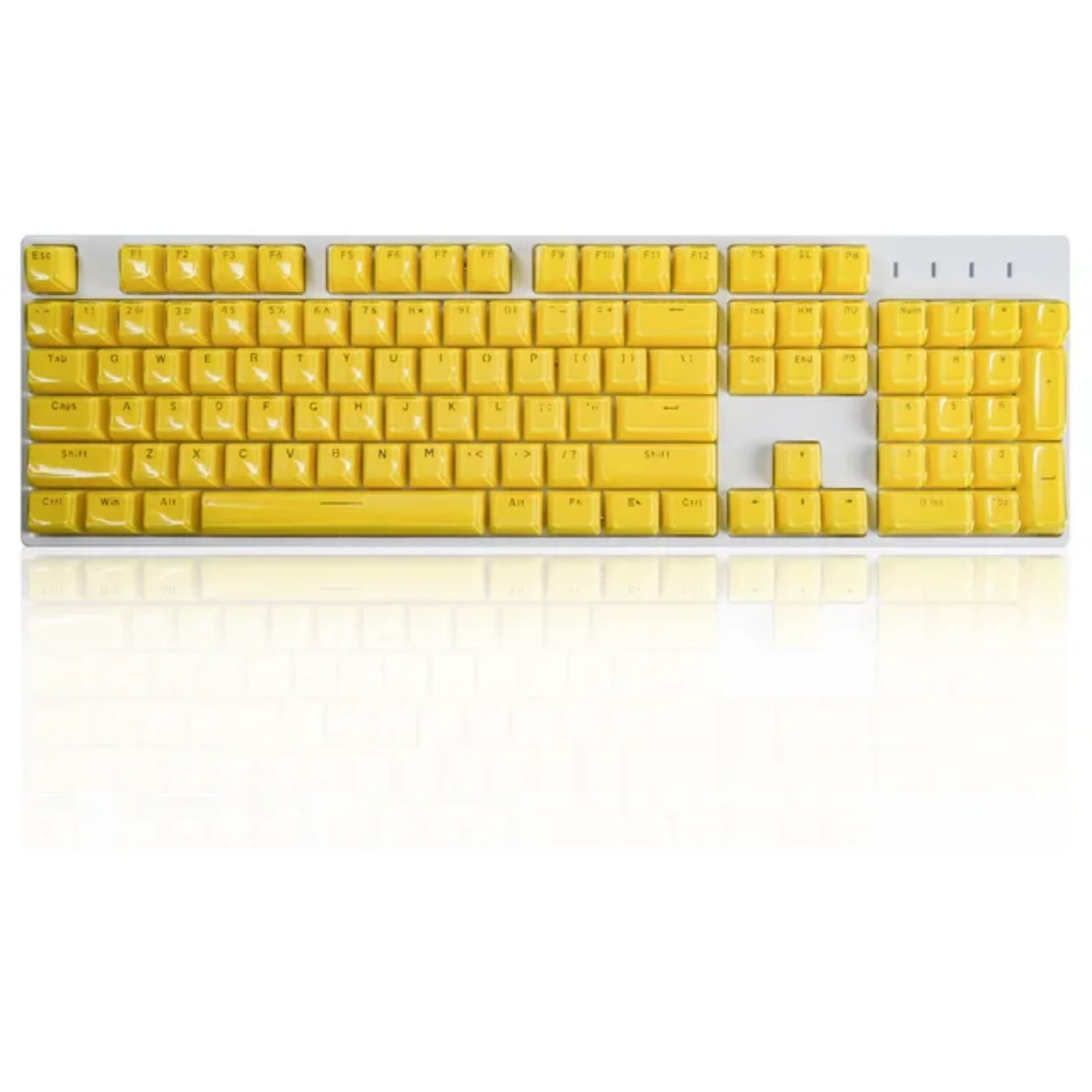 ABS White Jelly Ice Crystal Round OEM Profile Gaming Keycaps Set is a ...