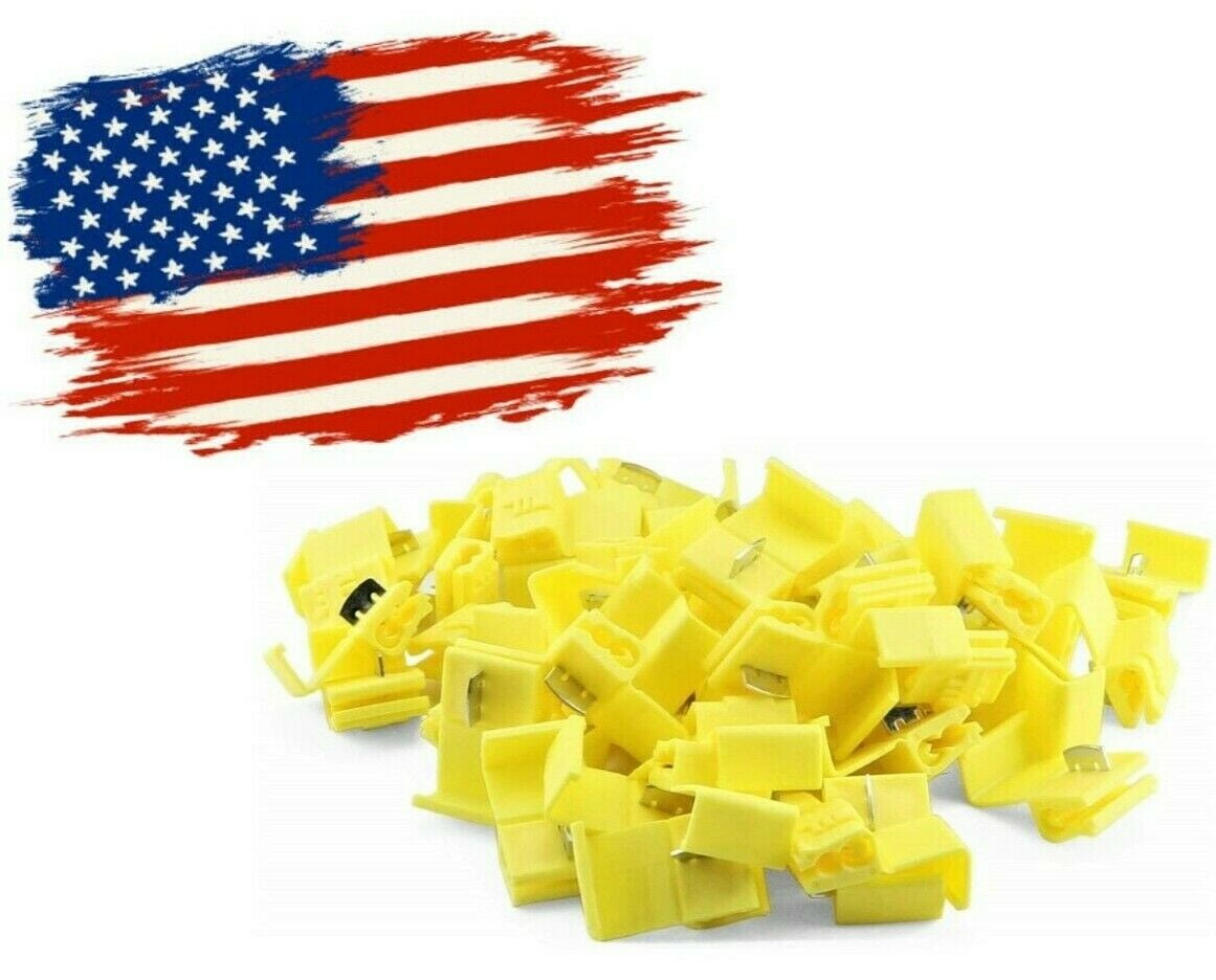 ABSOLUTE 50PS Scotch Lock Quick Splice Wire Terminals Snap Lock YELLOW ...