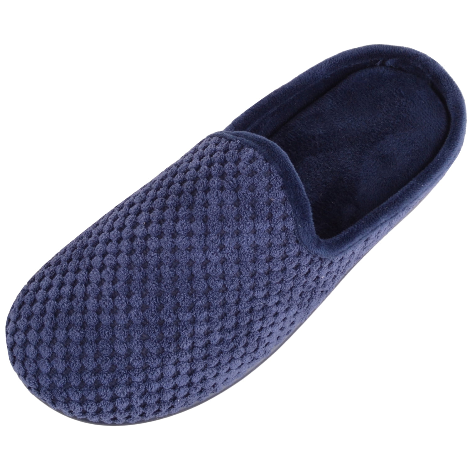 ABSOLUTE FOOTWEAR Womens Soft Embossed Open Back Slip on Mule Slippers ...