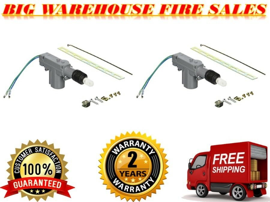 ABSOLUTE Power Door Lock Kit Universal Car Actuators 12-Volt Motor (2 ...