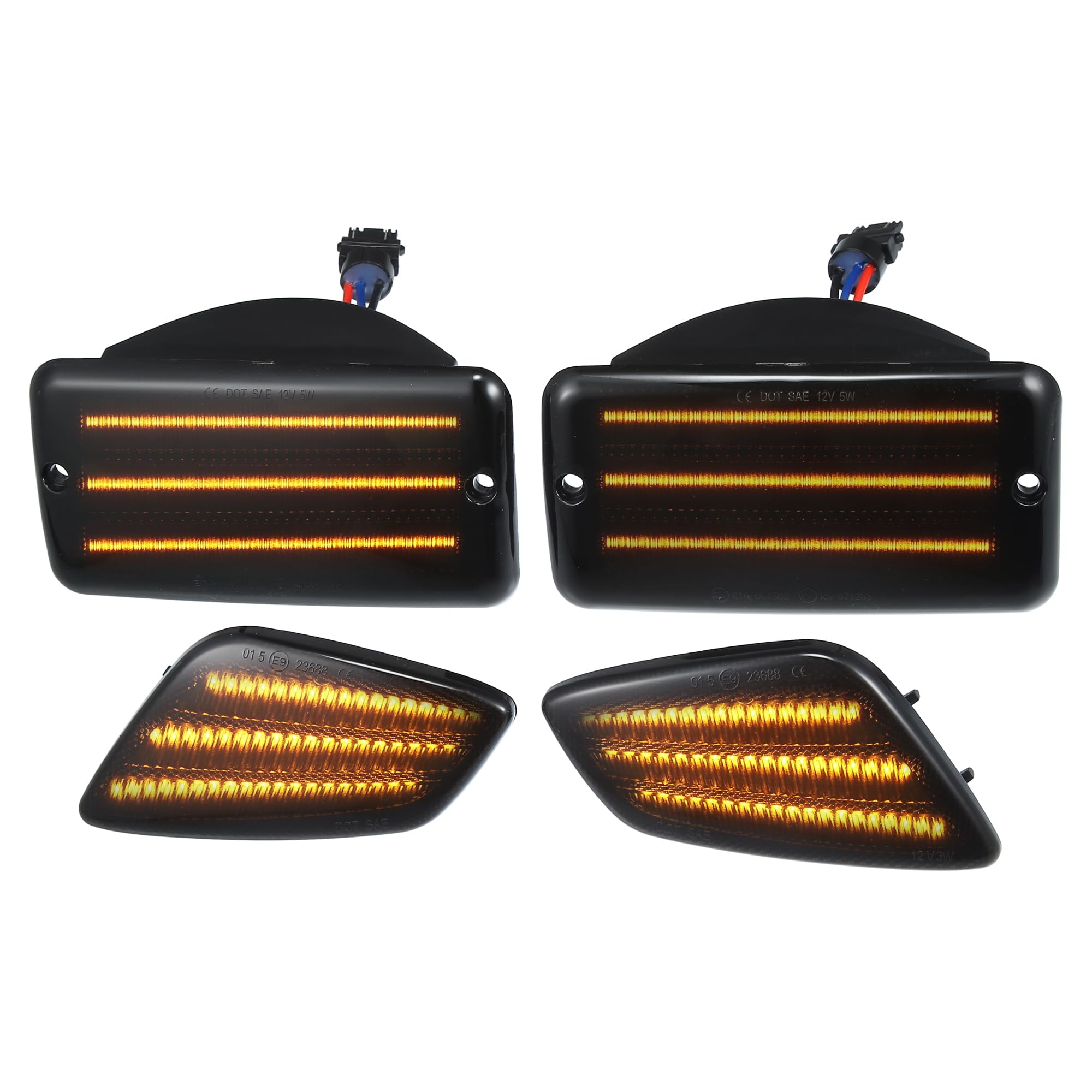 A ABSOPRO Car LED STF9 Side Marker Switchback Turn Signal Light ...