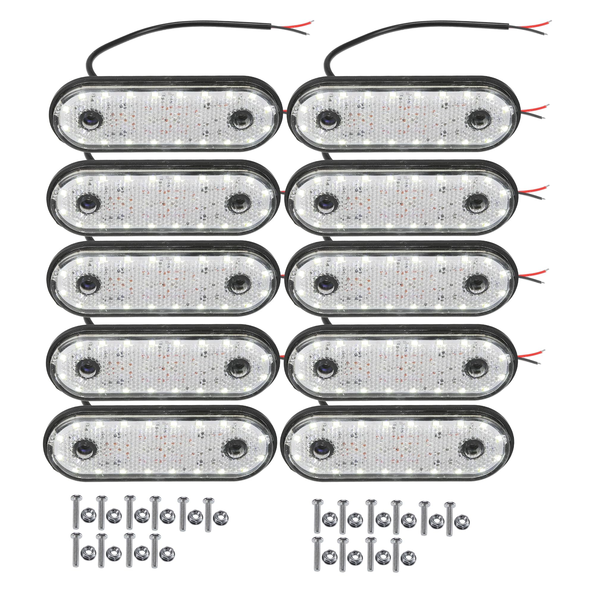 A ABSOPRO Front Rear DHF10 Side Marker Light 2 LED Waterproof Oval ...