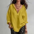 ABSUYY Womens V-Neck Long Sleeve T-Shirt Casual Lightweight Layering ...