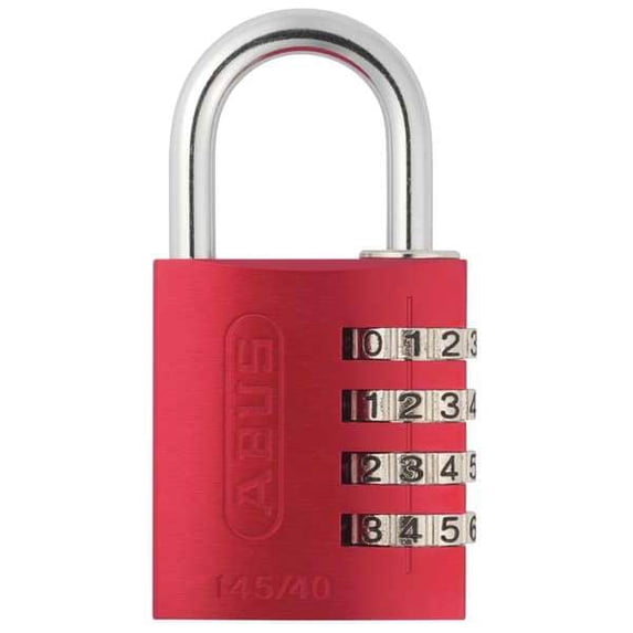 ABUS 145 by 40 C Aluminum Red 4-Dial Resettable Combination Padlock ...