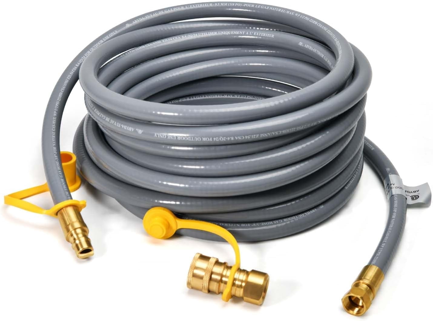 ABYDA 24 Feet 3/8" ID Natural Gas Grill Hose with Quick Connect ...