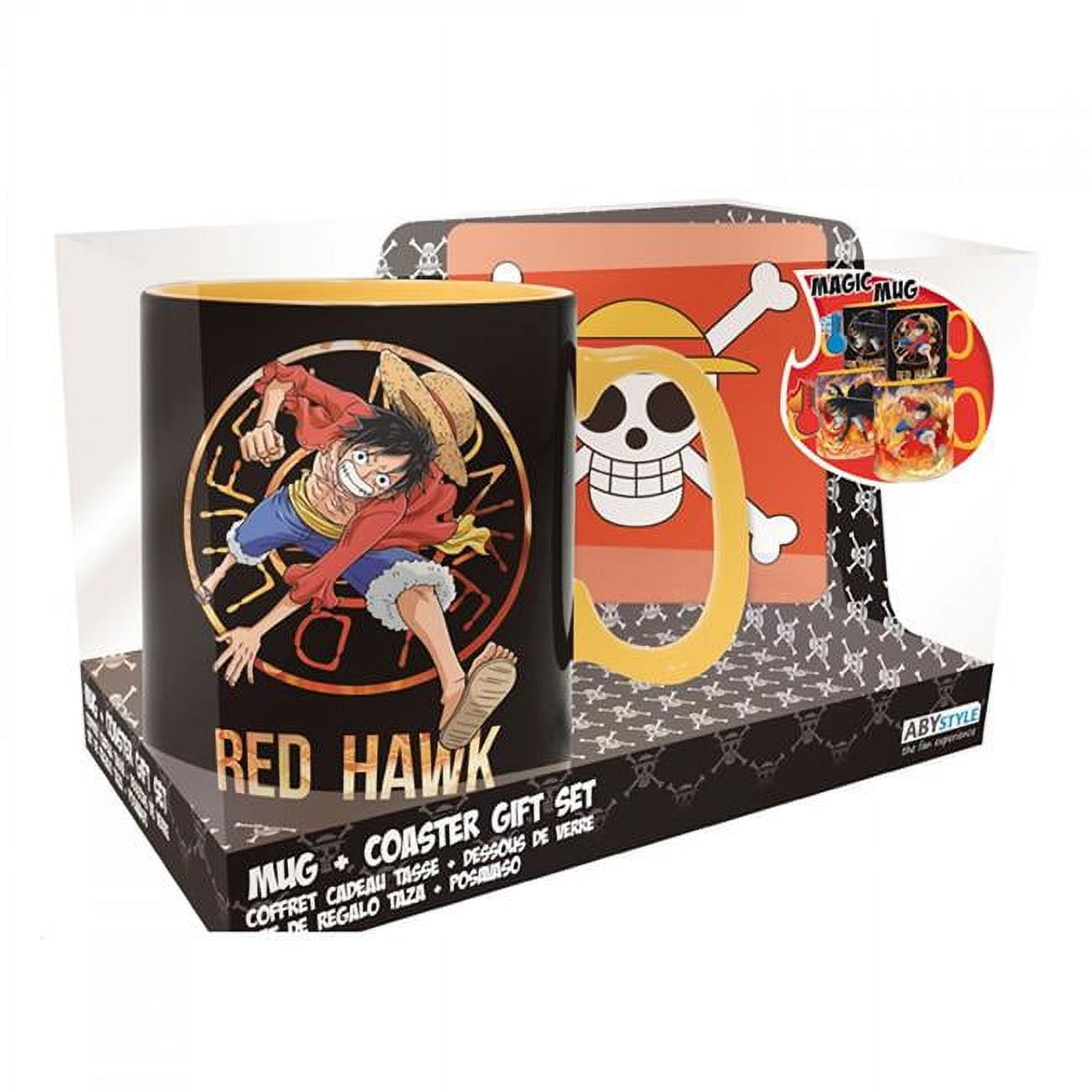 ABYstyle One Piece - Luffy and Sabo Heat-Change Mug and Coaster Gift ...