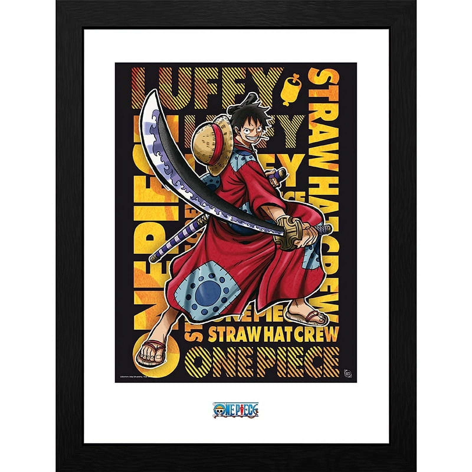 ABYstyle One Piece Luffy in Wano Framed Poster – 12" x 16" Wall Art ...
