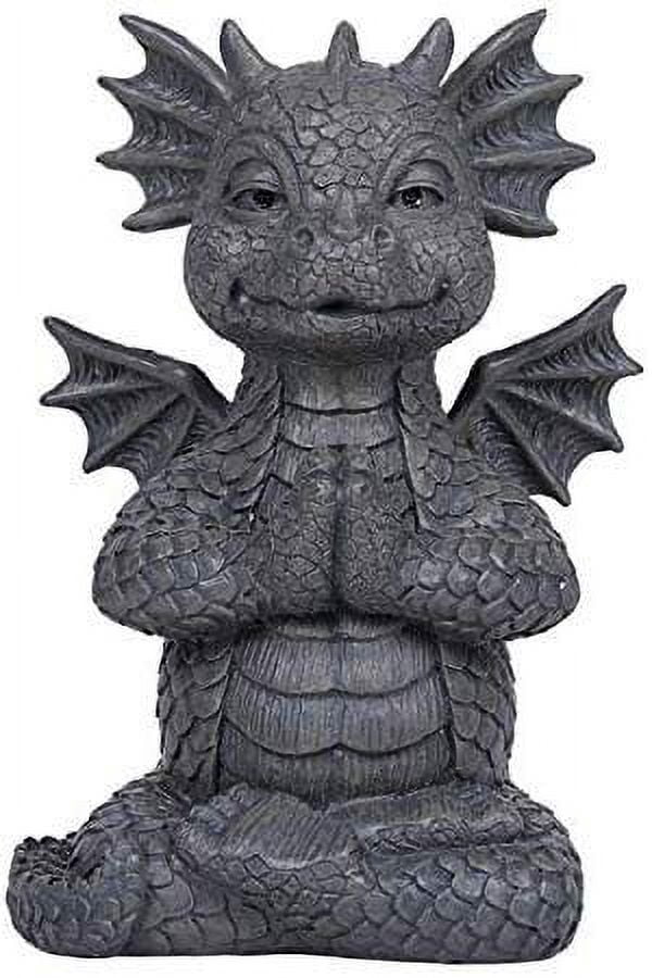 ABZ Brand Zen Dragon Meditation Praying Dragon Lotus Pose Figurine ...