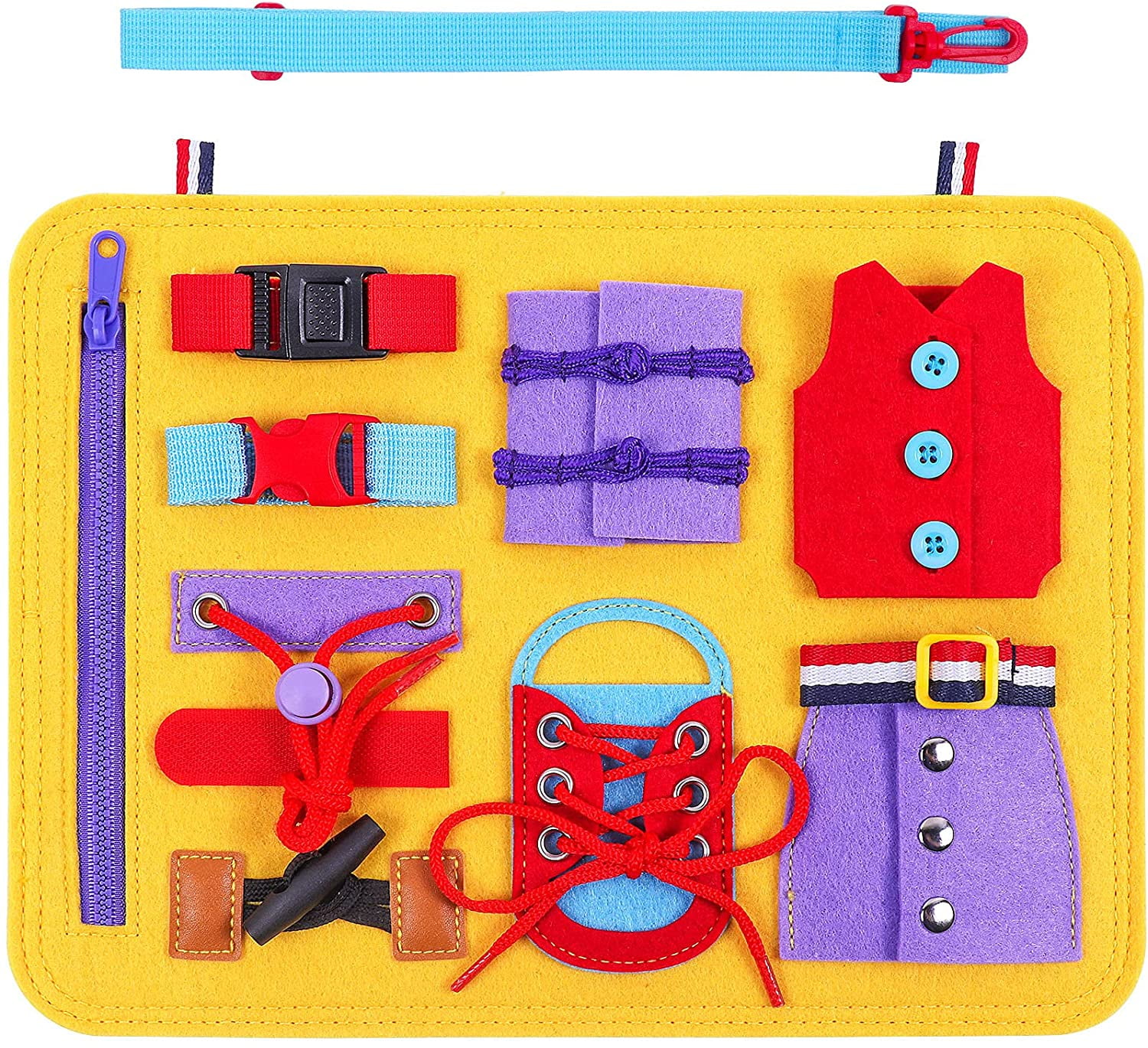 ABirdon Busy Board for Toddlers, Montessori Toys for Baby Learn ...