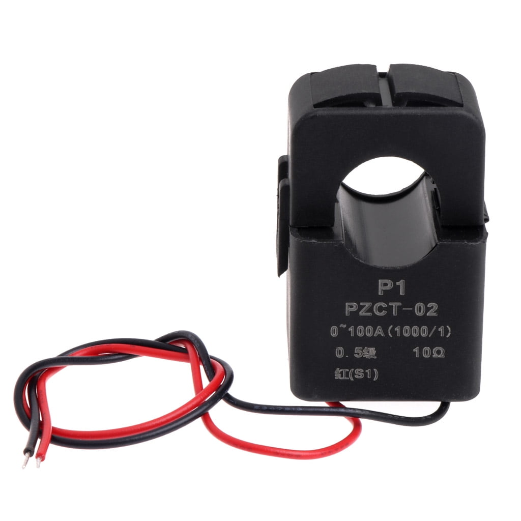 AC 0-100A PZCT-02 Split Coil for 100A Amp Energy Meter Mini Clip-on ...
