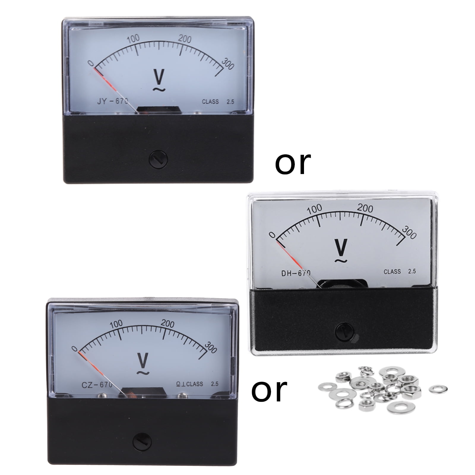 AC 0-300V Analog Panel Voltage Gauge Volt Meter 2.5% Error Margin ...