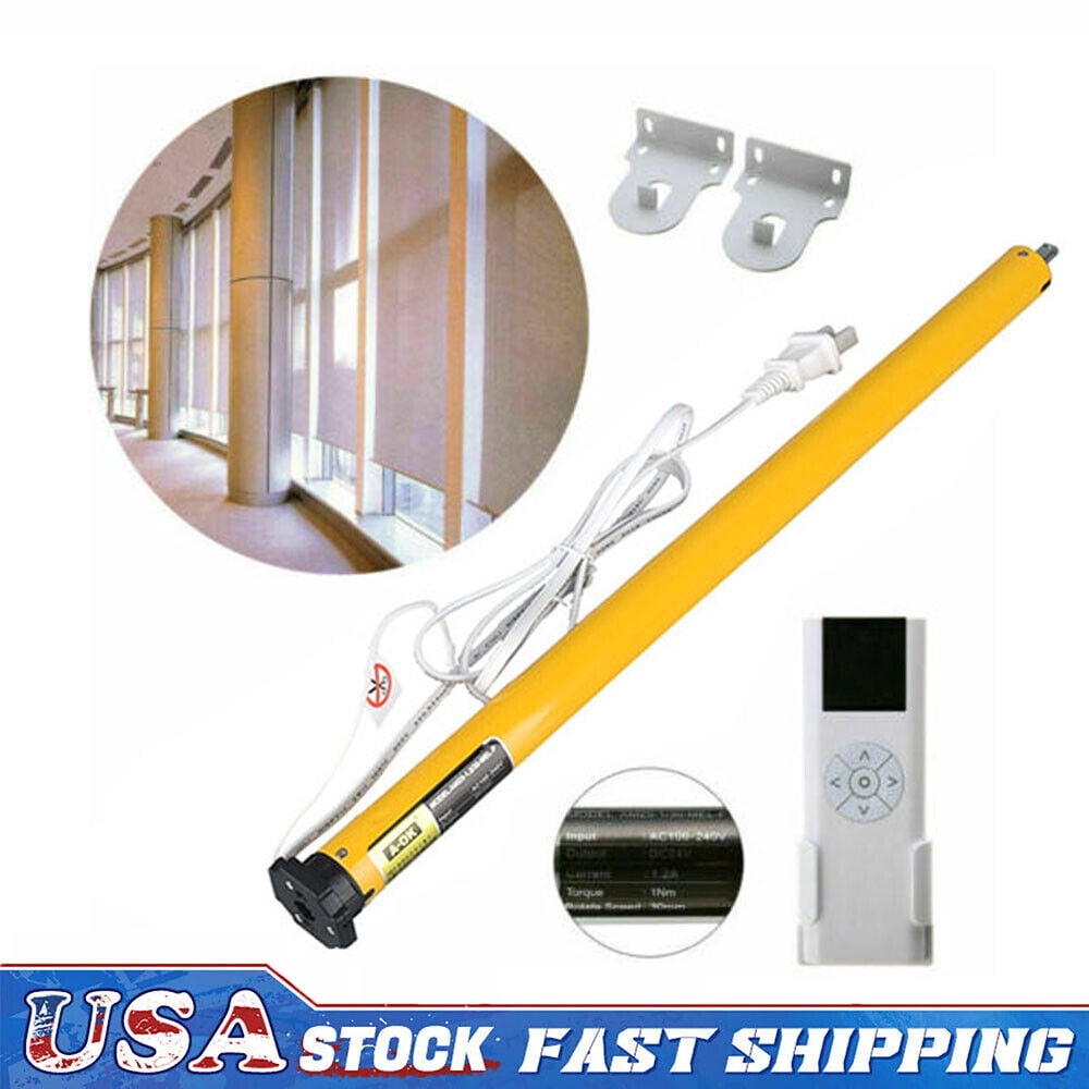 AC 100-240V DIY Electric Roller Blind Shade Roller Tubular Motor Remote ...