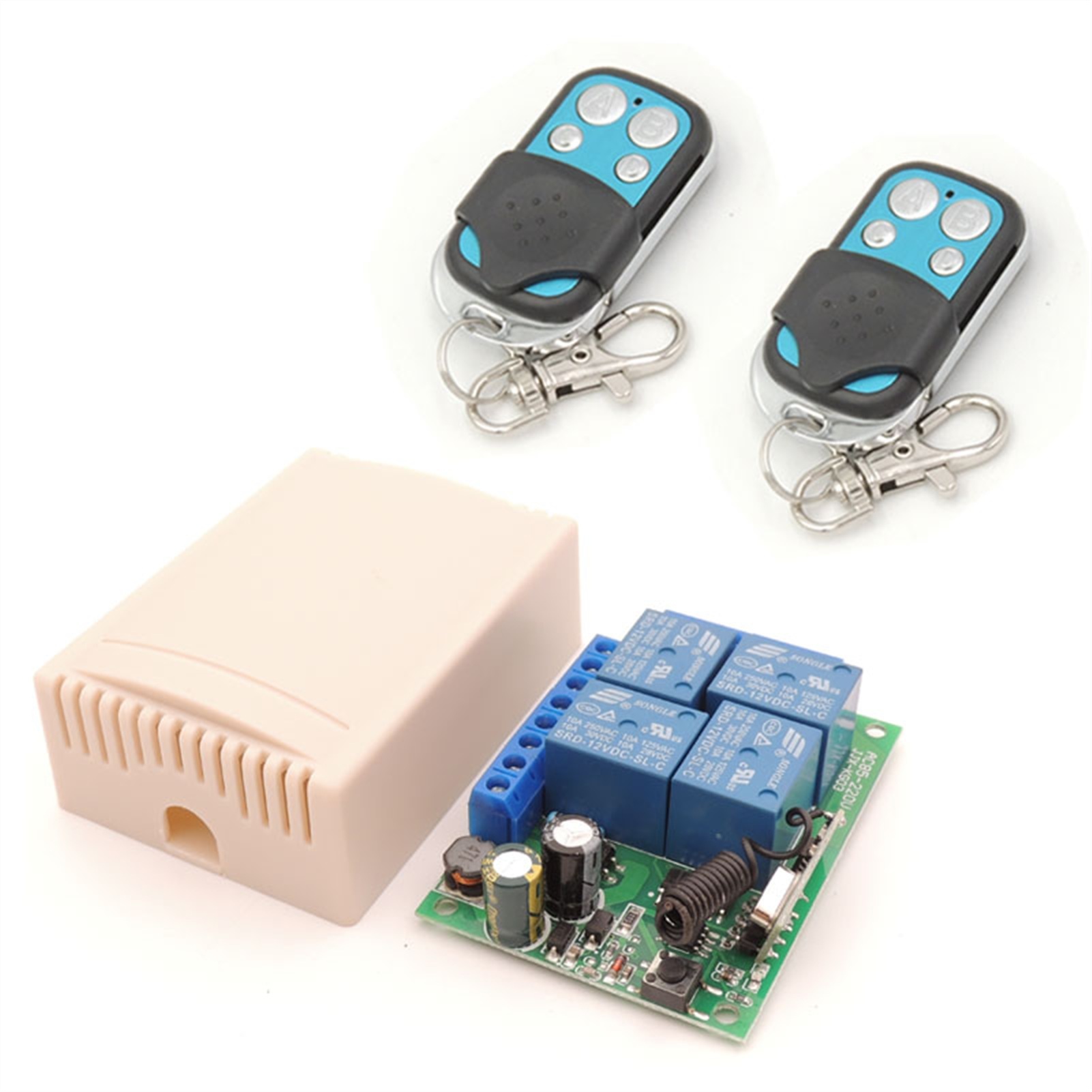 AC 10Amp 2200W 4CH 433MHz Rf Remote Control Switch Wireless Relay ...