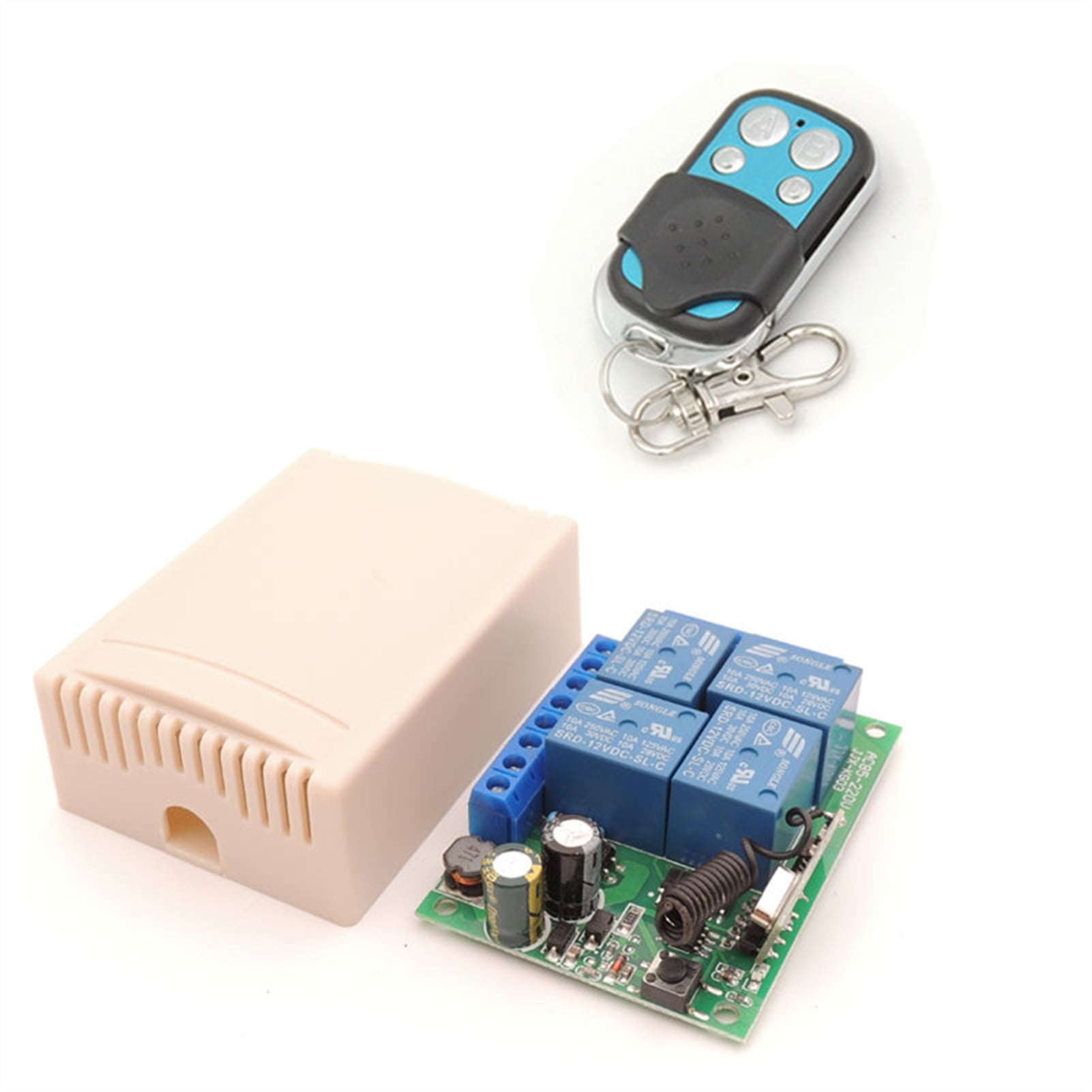 AC 10Amp 2200W 4CH 433MHz Rf Remote Control Switch Wireless Relay ...