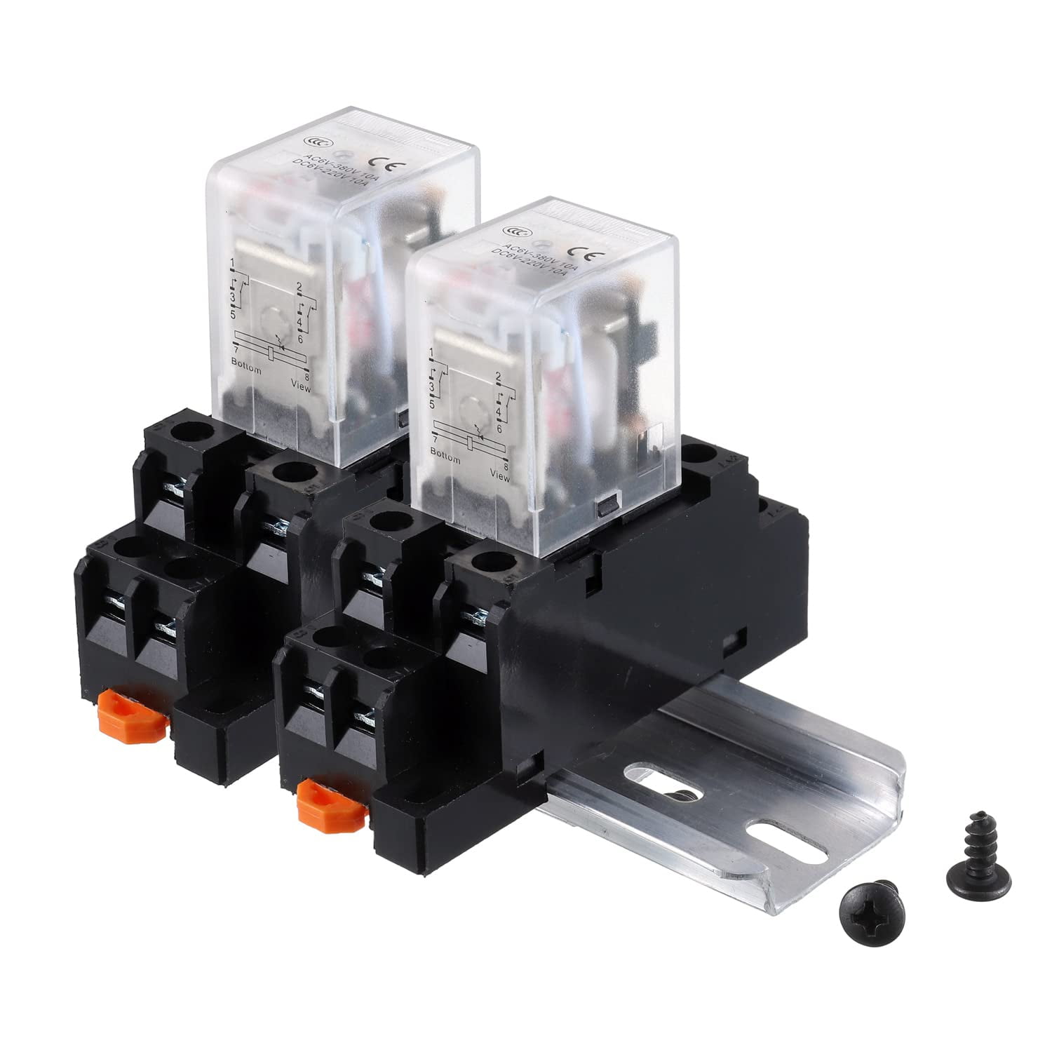 AC 110V/120V Electromagnetic Power Relay HH52P JQX-13FL 62PL Coil 8 Pin 10A DPDT LED Indicator ...