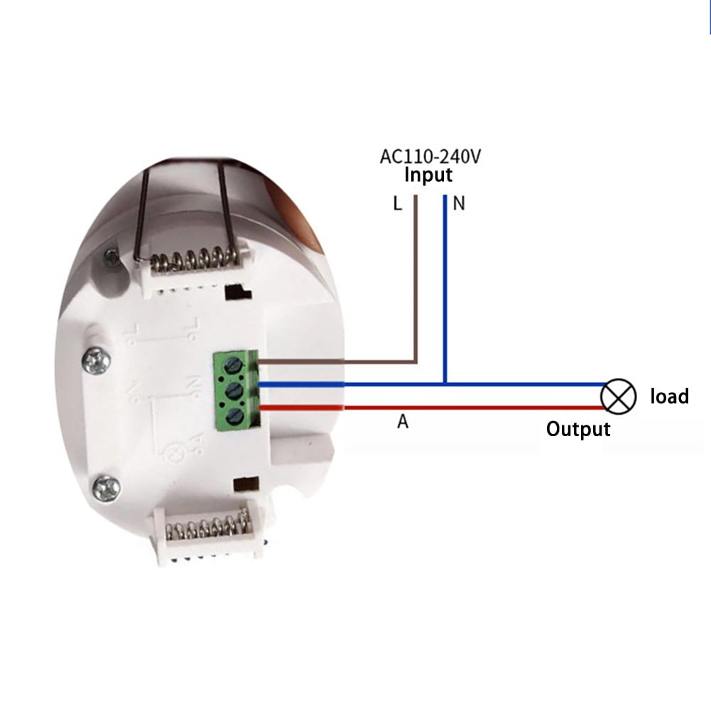AC 110V-240V 360 Degree Mini Recessed Ceiling PIR Infrared Body Motion ...