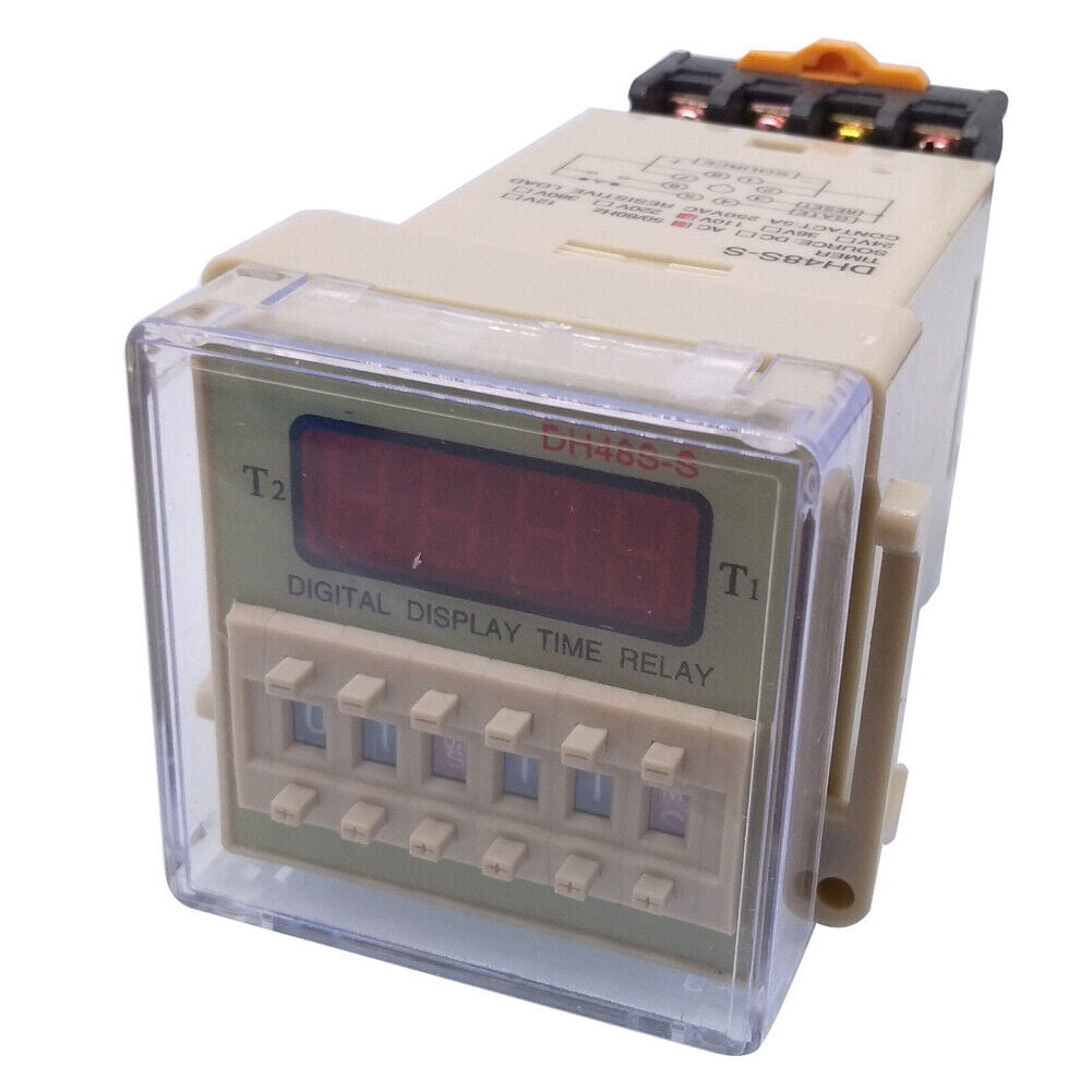 AC 110V Digital Precision Programmable Time Delay Relay DH48S-S & Base ...