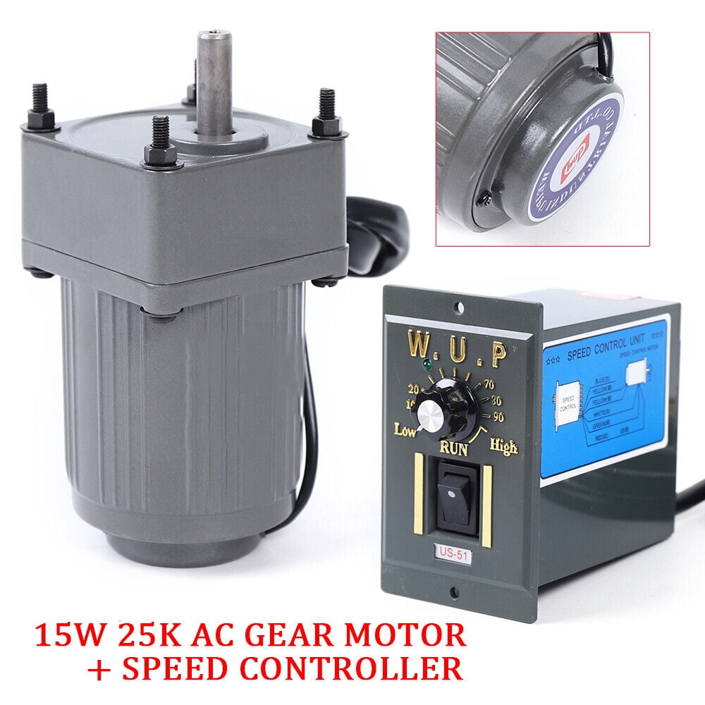 AC 110V Electric Machinery Gear Motor+Speed Controller 54RPM 25K ...