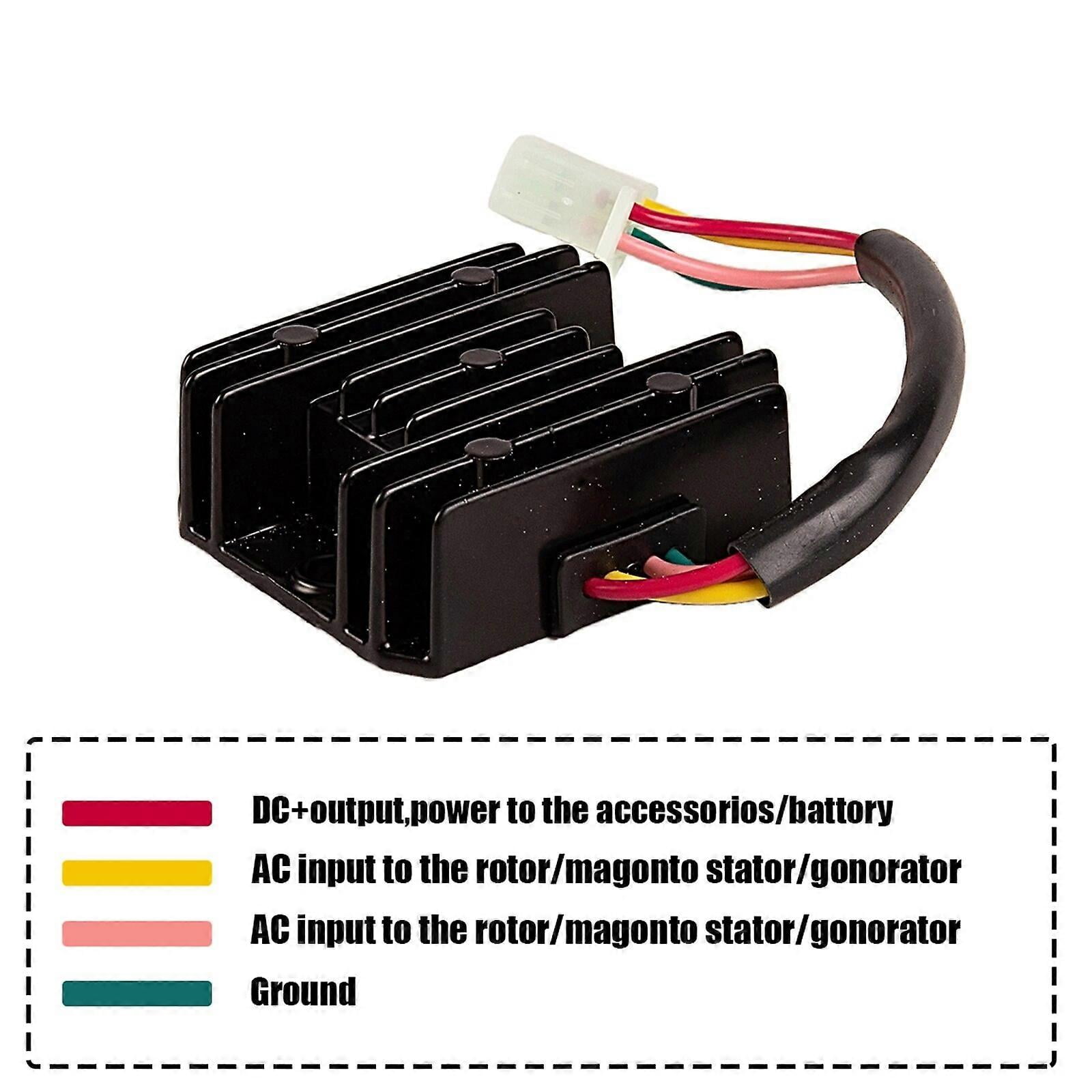 AC 12V 4 Wires Voltage Regulator Rectifier GY6 CG CB 150cc 200cc 250cc ...