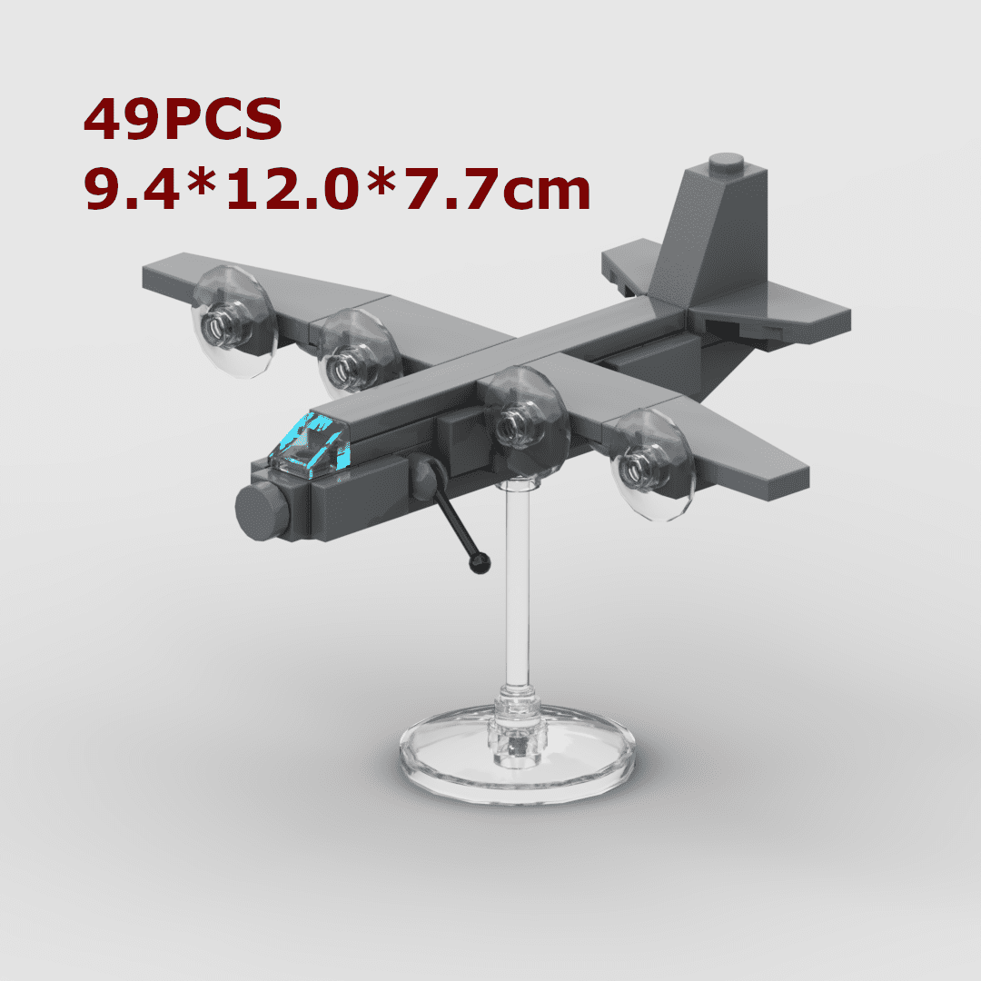 AC-130 Air Gunship Military Airplane Toy DIY Bricks Assemble Gift Plane ...