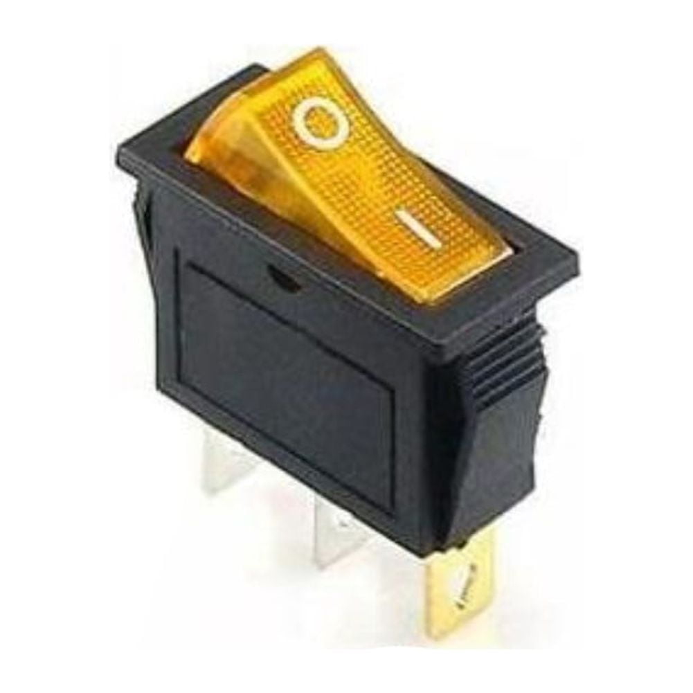 AC 16A/250V 20A/125V 3 Pin Switch 2 Position Red Light On Off SPST Boat AC Rocker Switch KCD3 ...