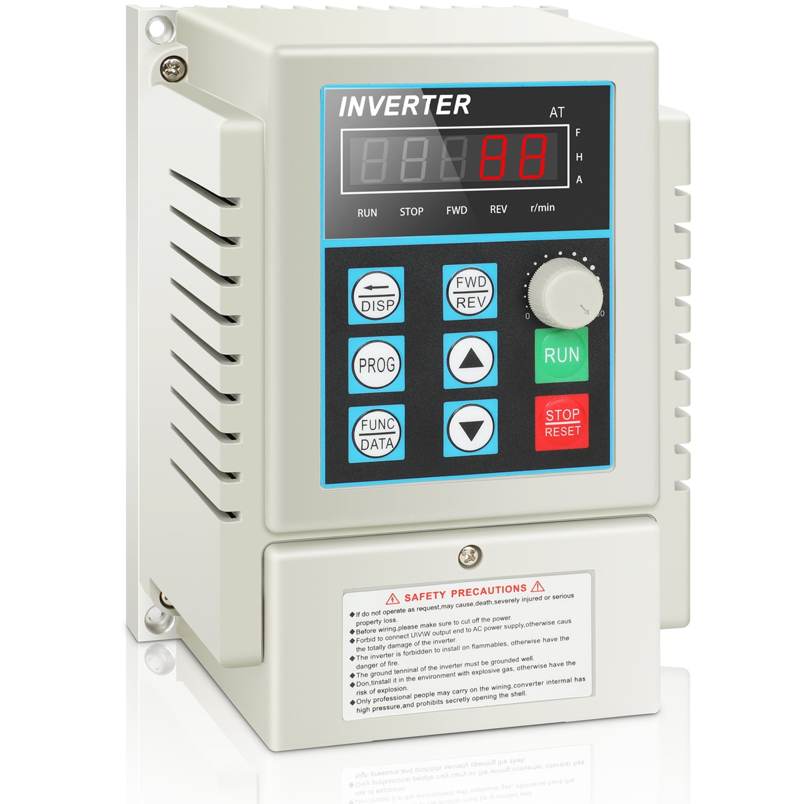 AC 220V/0.45kw 0.5HP Variable Frequency Drive,3A VFD Inverter Frequency ...