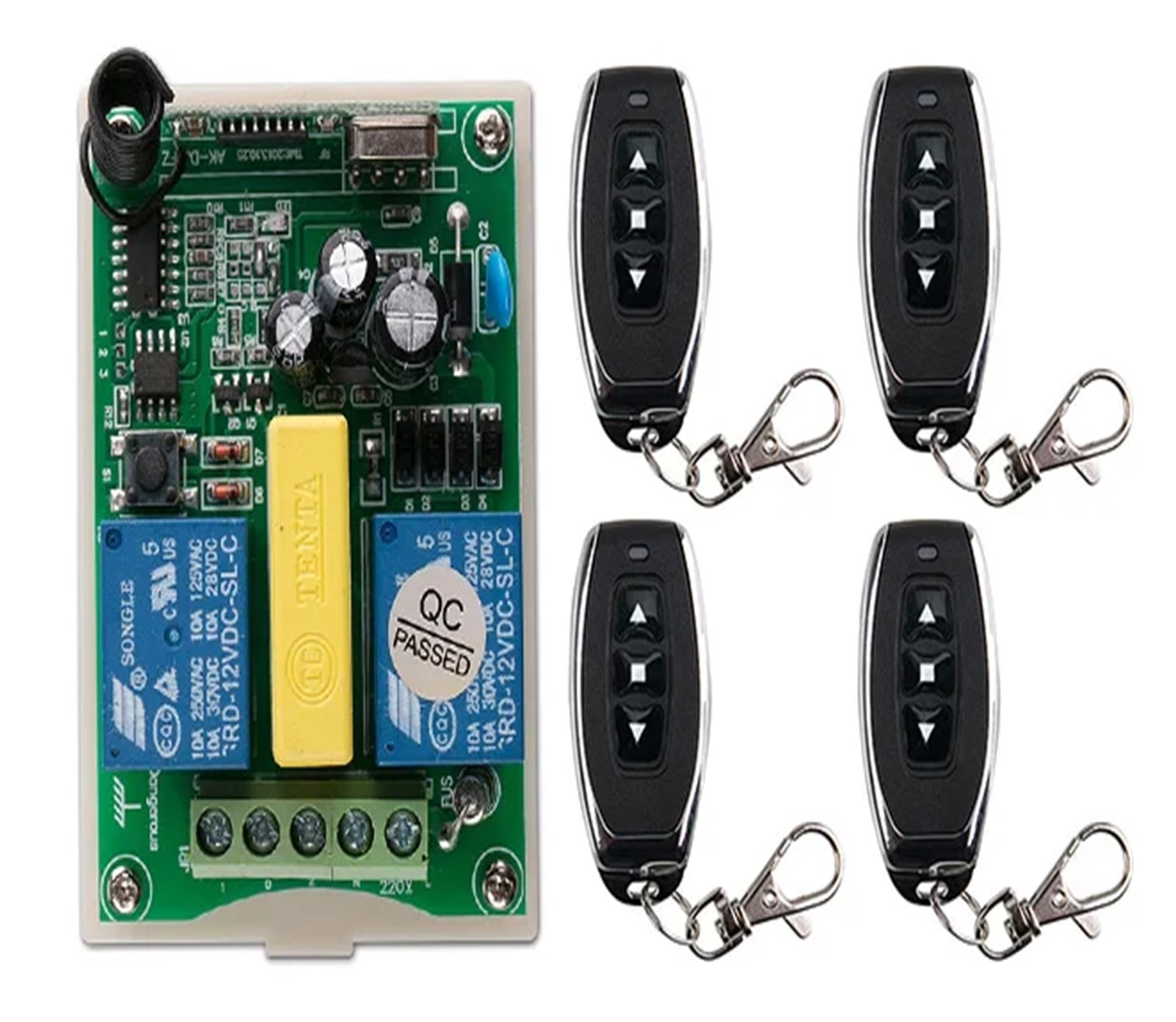 AC 220V 2 CH 2CH RF Wireless Remote Control Switch Receiver ...