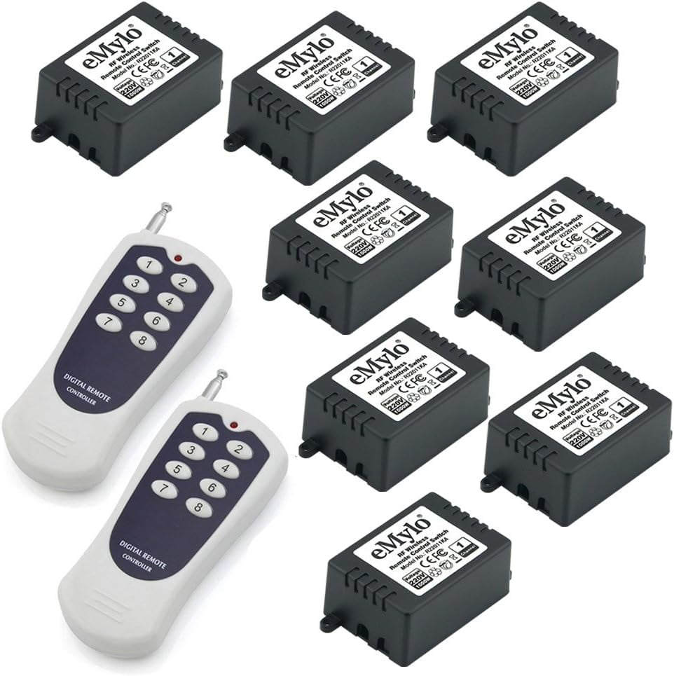 AC 220V-230V-240V 1000W 8 X 1-Channel HF Relay Module Switch Learning ...