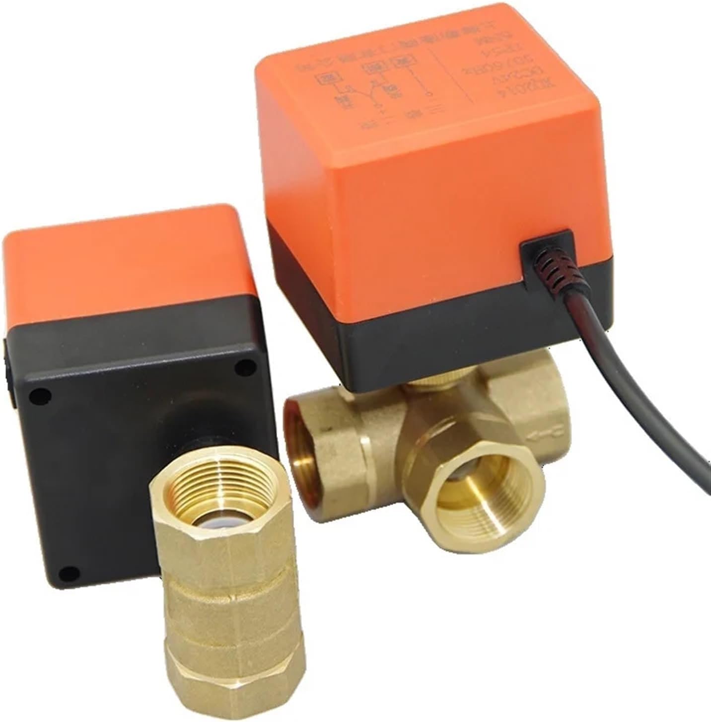 AC 220V DC 12V 24V Brass Electric Thread Ball Valve 2-way 3-wire Solenoid Water Valve with ...