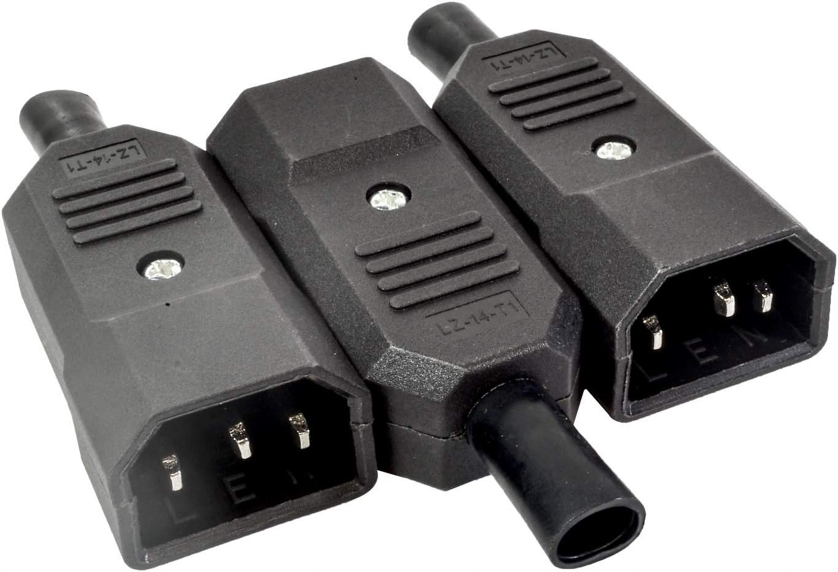 AC 250V 10A Male Panel Mount Plug Adapter IEC 320 C14 Power Connector ...