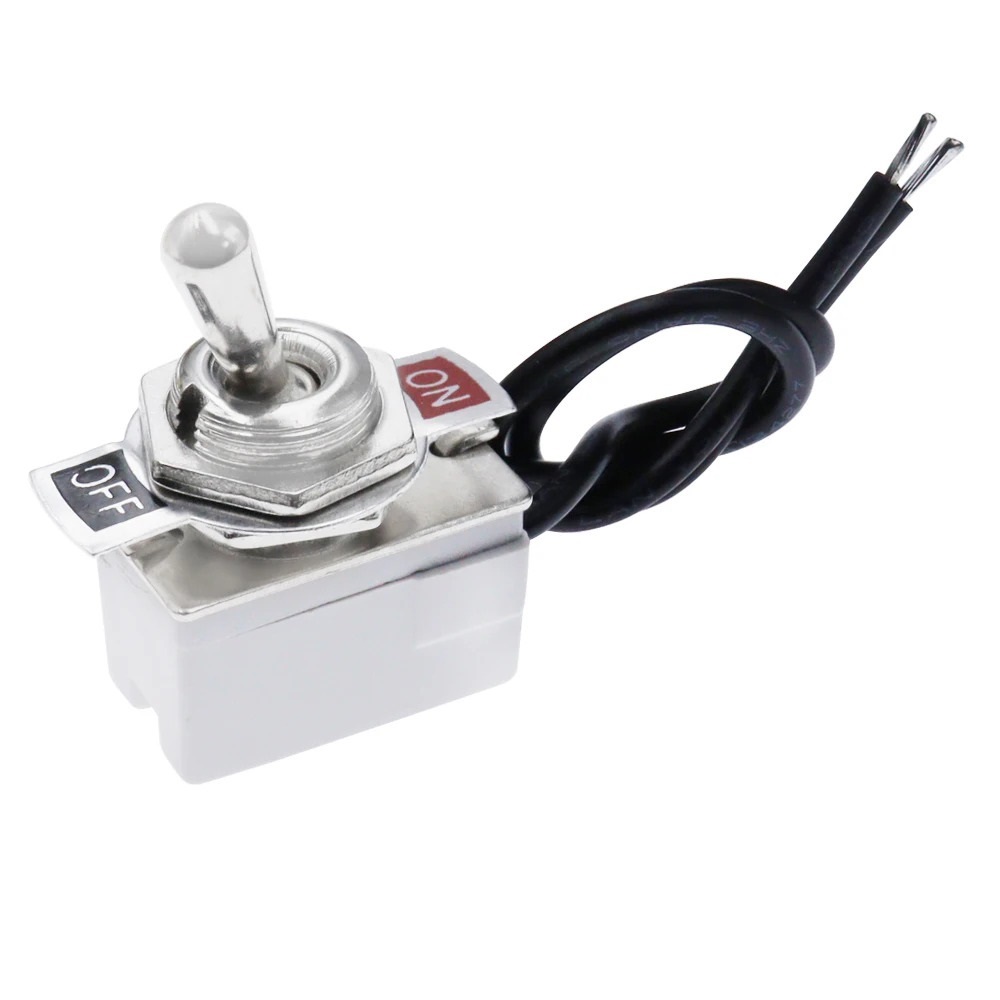 AC 3A 250V 6A 125V On/Off Prewired Standard Toggle Switch With Wire ...