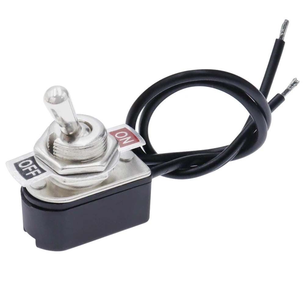 AC 3A 250V 6A 125V On/Off Prewired Standard Toggle Switch With Wire ...