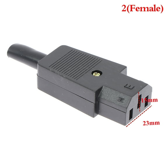 AC 3Pin Socket Straight Cable Plug Connector C13 C14 16A 250V Female ...