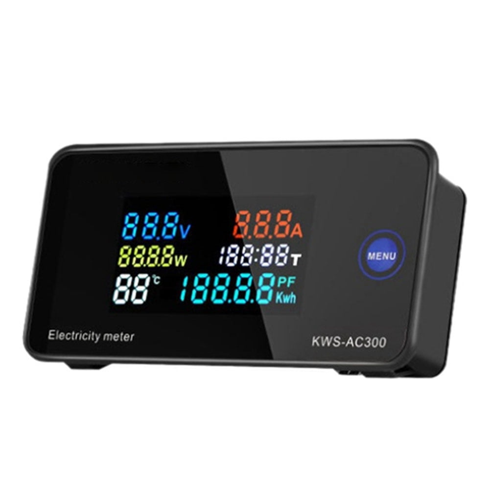 AC 50-300V Voltmeter Ammeter KWS Powers Energy Meter LED Digital AC ...