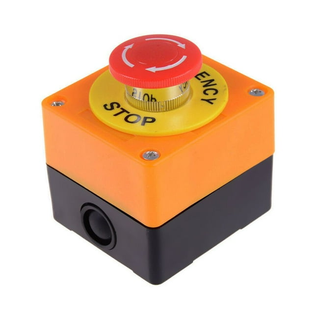 AC 660V 10A Plastic Shell Mushroom Emergency Stop Switch LAY7-11ZS Push ...