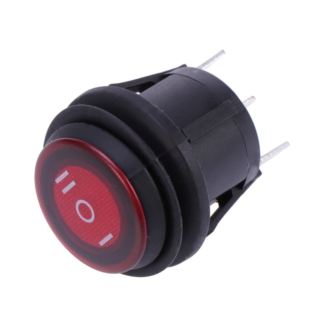 AC 6A/250V 3 Pin Round Rocker Toggle ON/OFF Waterproof SPDT Button For ...