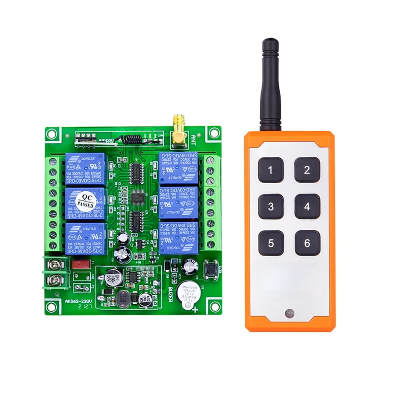 AC 6CH Delay RF remote controller set transmitter and receiver module ...
