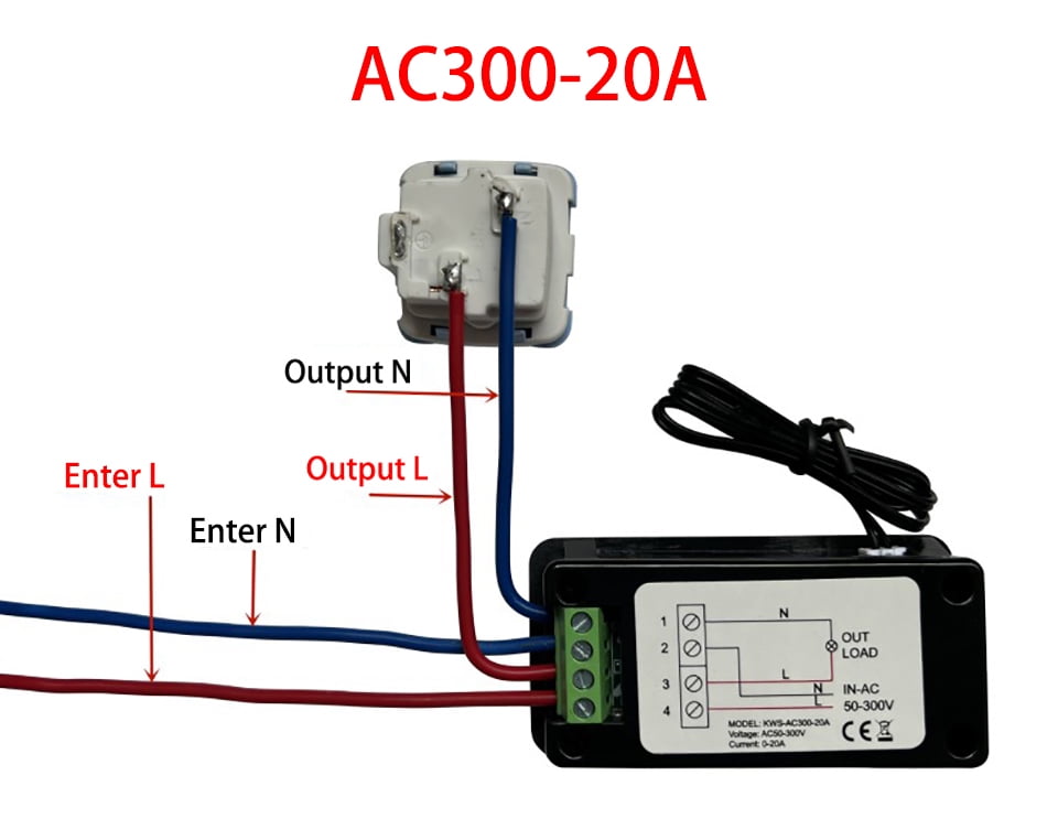 AC 6in1 220V 110V 50V~300V 100A Digital Ampermeter Power Energy ...