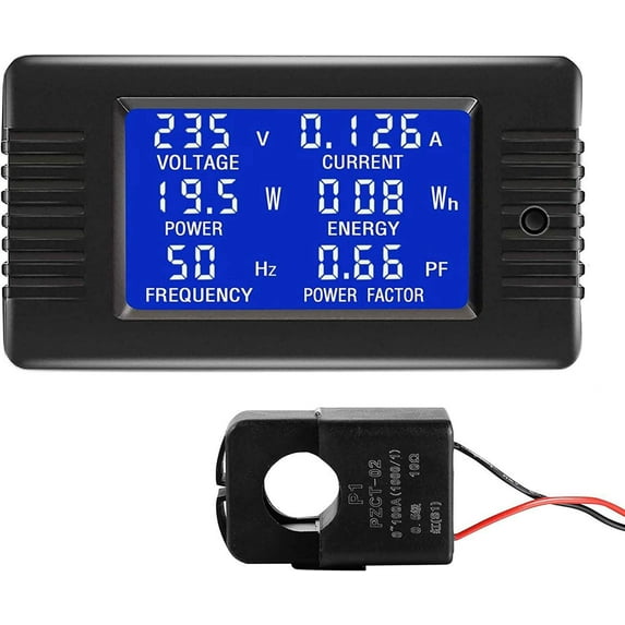 AC 80-260V 100A CRS-022B LCD Display Digital Current Voltage Power Frequency Power Factor ...