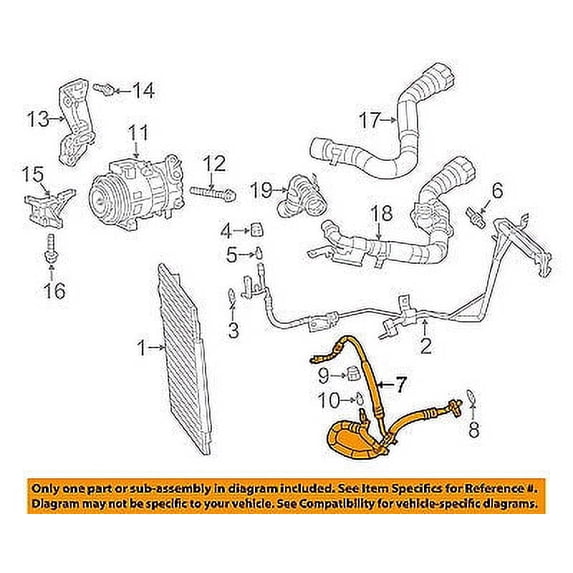 AC A/C Air Conditioner-Suction & Discharge Hose Assy 68081636AG ...