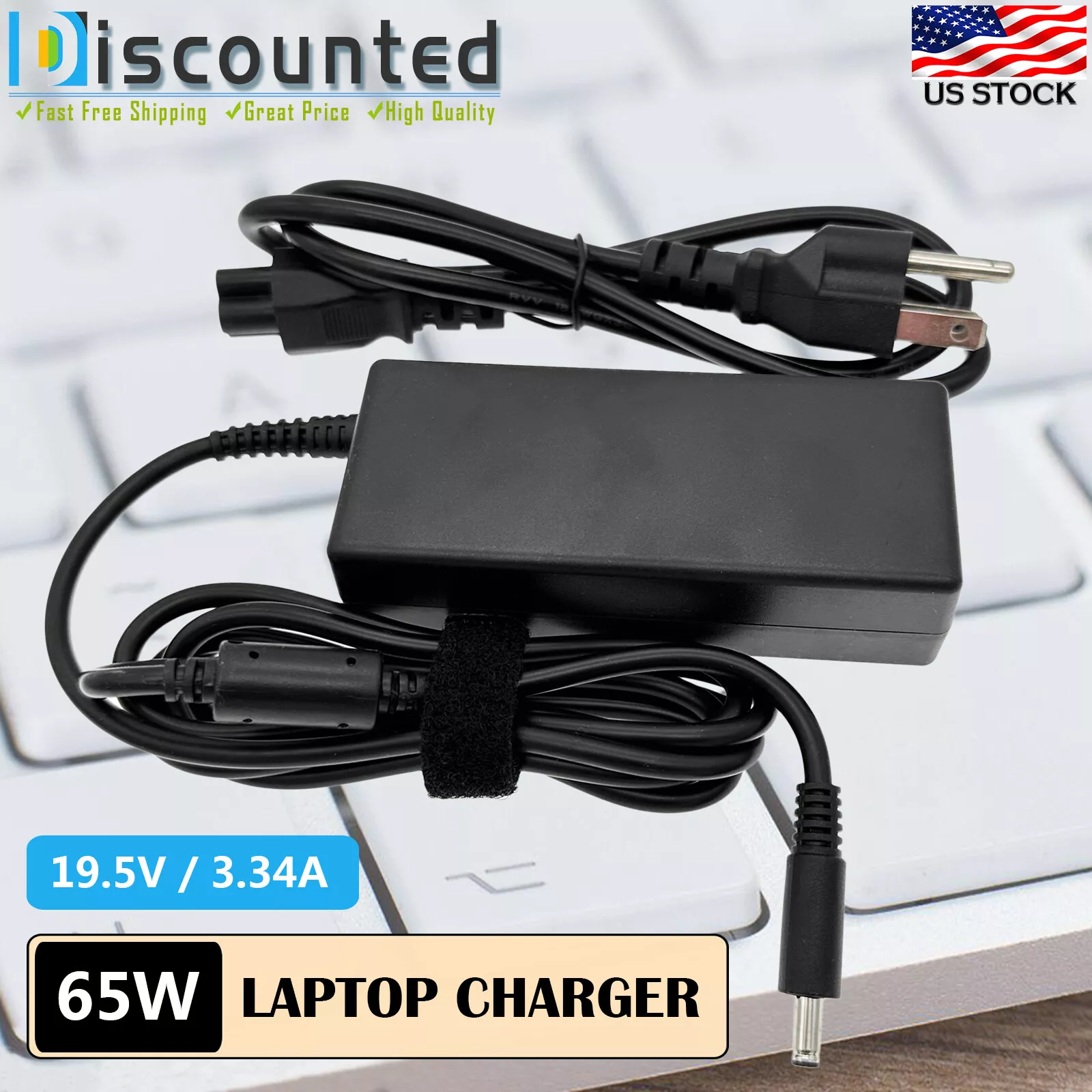 AC Adapter Charger For Dell Latitude 3301, 3490, 3590, 3500 1K0YX Power ...