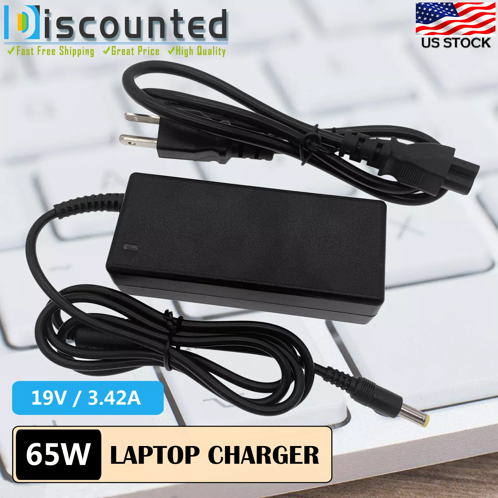 AC Adapter Charger For Gateway HIPRO HP-A0652R3B SADP-65KB D Laptop ...