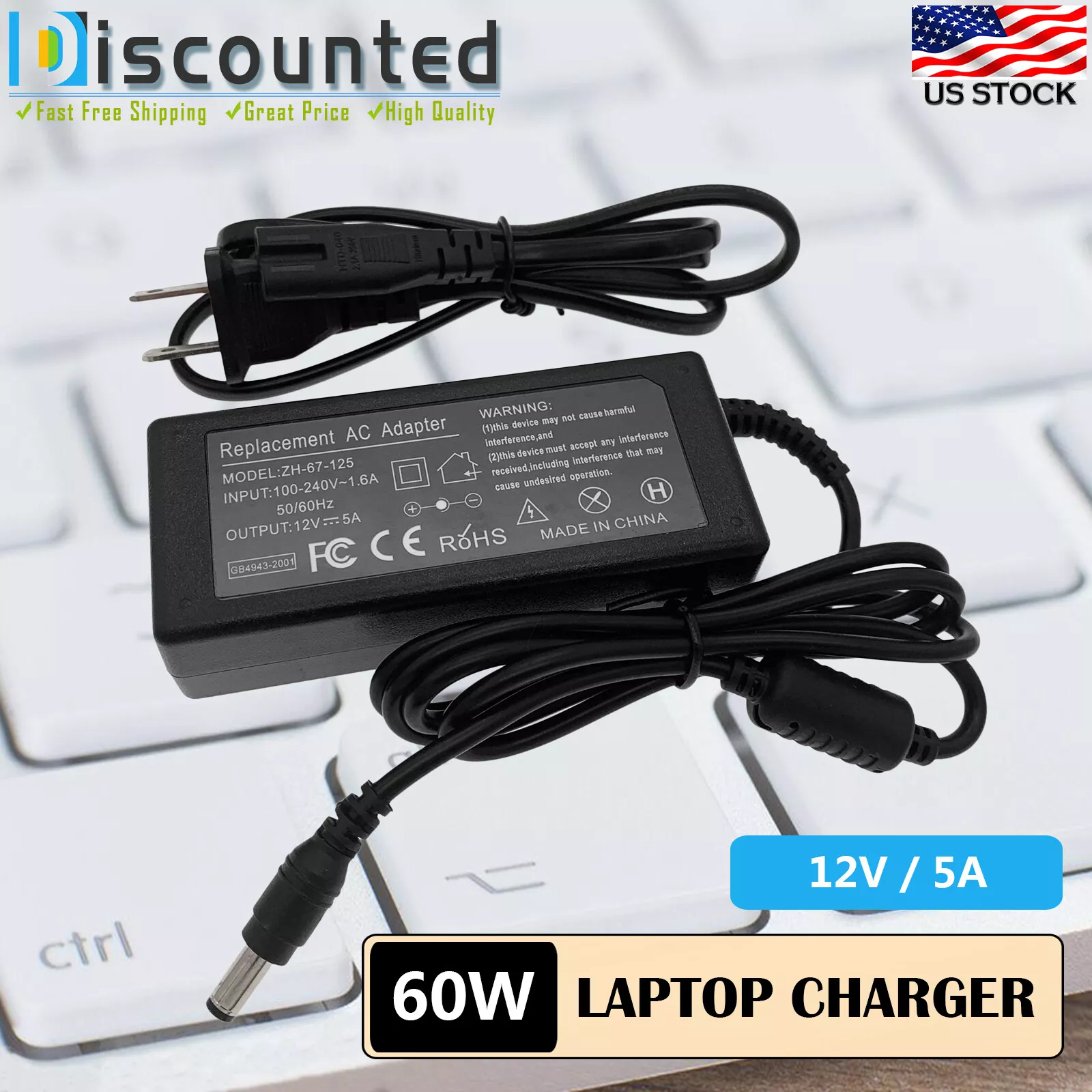 AC Adapter Charger For Wearnes Global Co WDS050120 LCD Switching Power ...