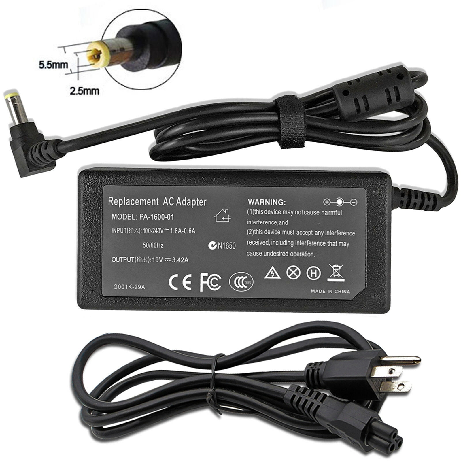 AC Adapter Charger Power Cord For HP Pavilion p2-1113w p2-1115cx p2 ...