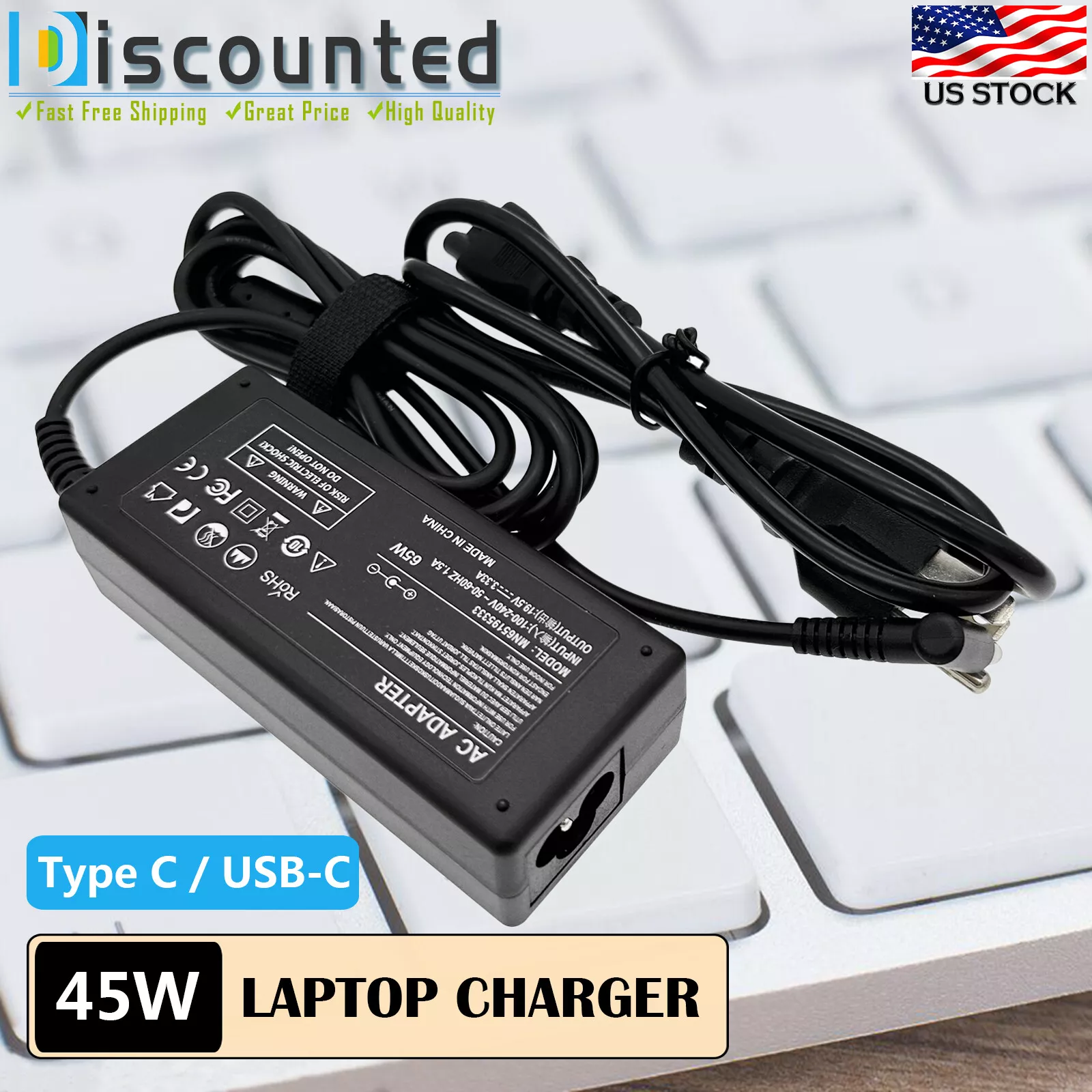 AC Adapter Charger Power Cord for HP 250 G3 15.6" 741727-001 740015-002 ...