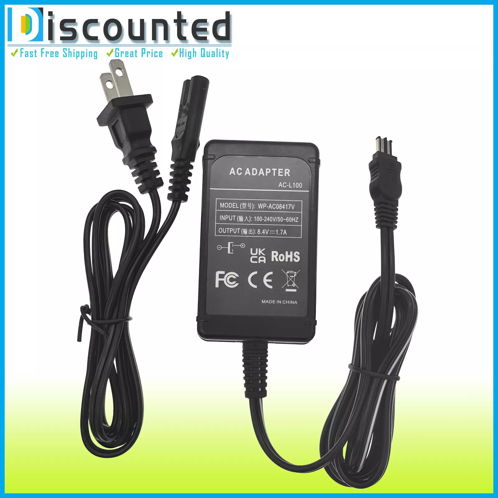 AC Adapter Charger for Sony AC-L10C CCD-TRV78E CCD-TRV65 CCD-TRV90 ...